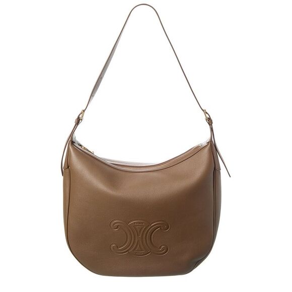 Celine | Bags | Celine Heloise Large Leather Hobo Bag Brown | Poshmark
